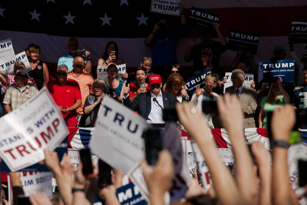 Supporters and protesters greet Trump at rally near Canada border – The ...